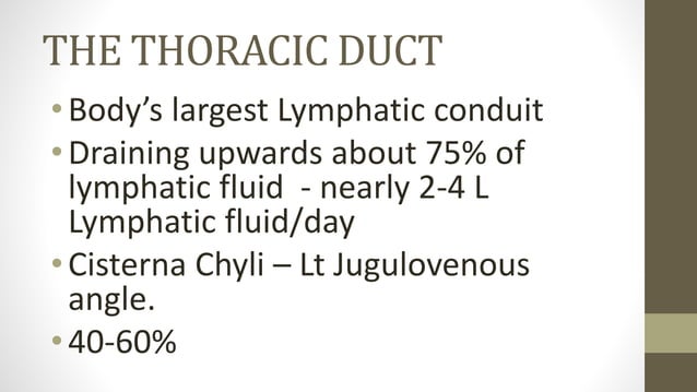 Thoracic duct injury in neck dissection | PPTX | Lung and Respiratory Health | Diseases and ...