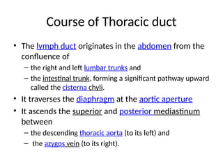 Thoracic ducts, Azygos and hemi Azygos.pptx