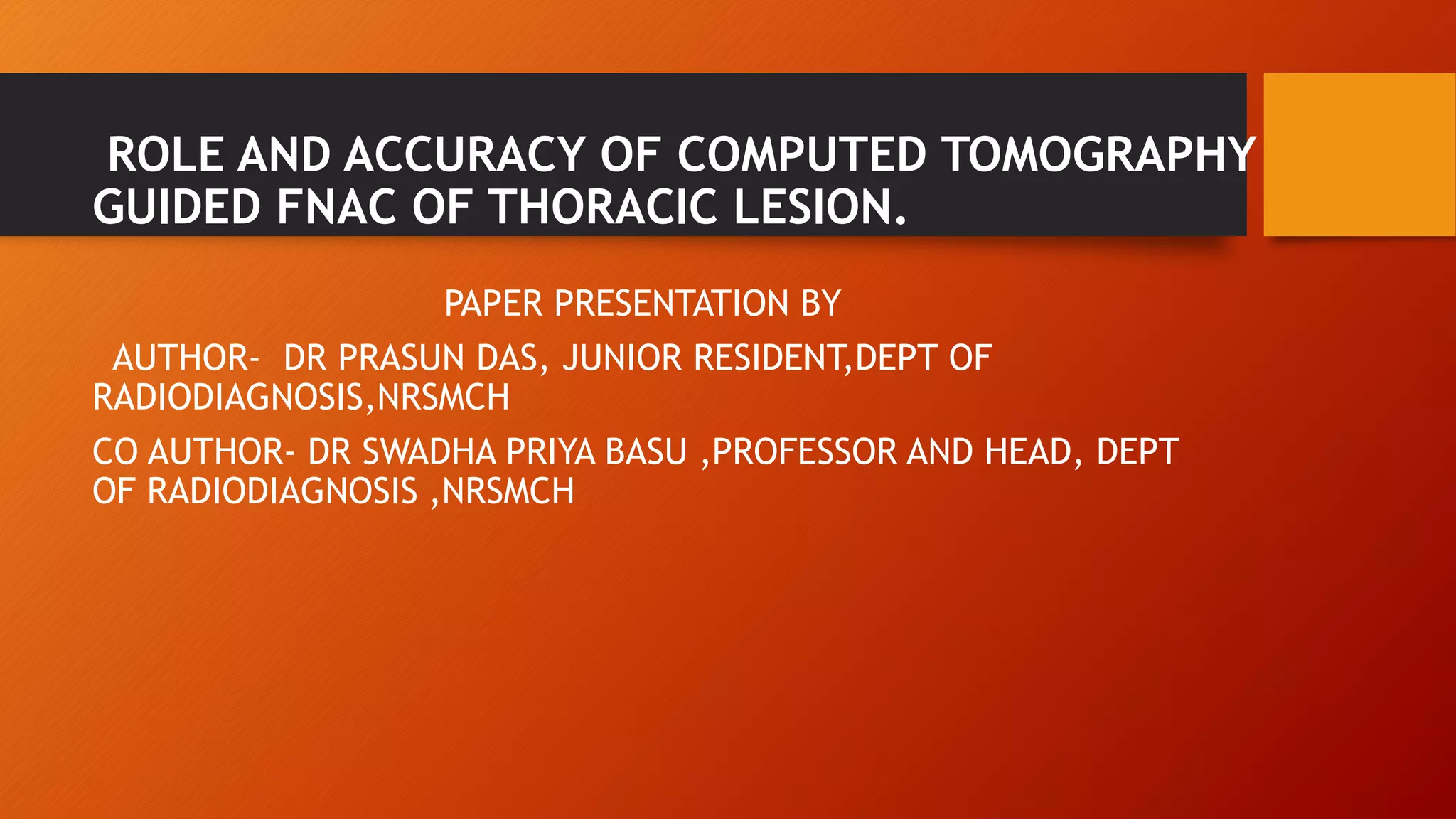 Thoracic fnac ct guided | PPTX