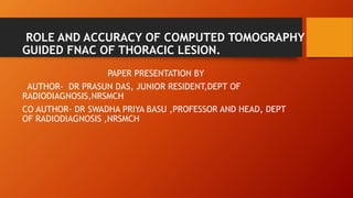 Thoracic fnac ct guided | PPTX