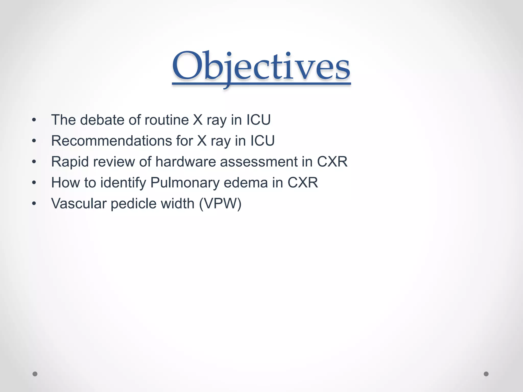 Thoracic imaging in icu | PPTX