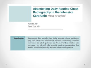 Thoracic imaging in icu | PPTX
