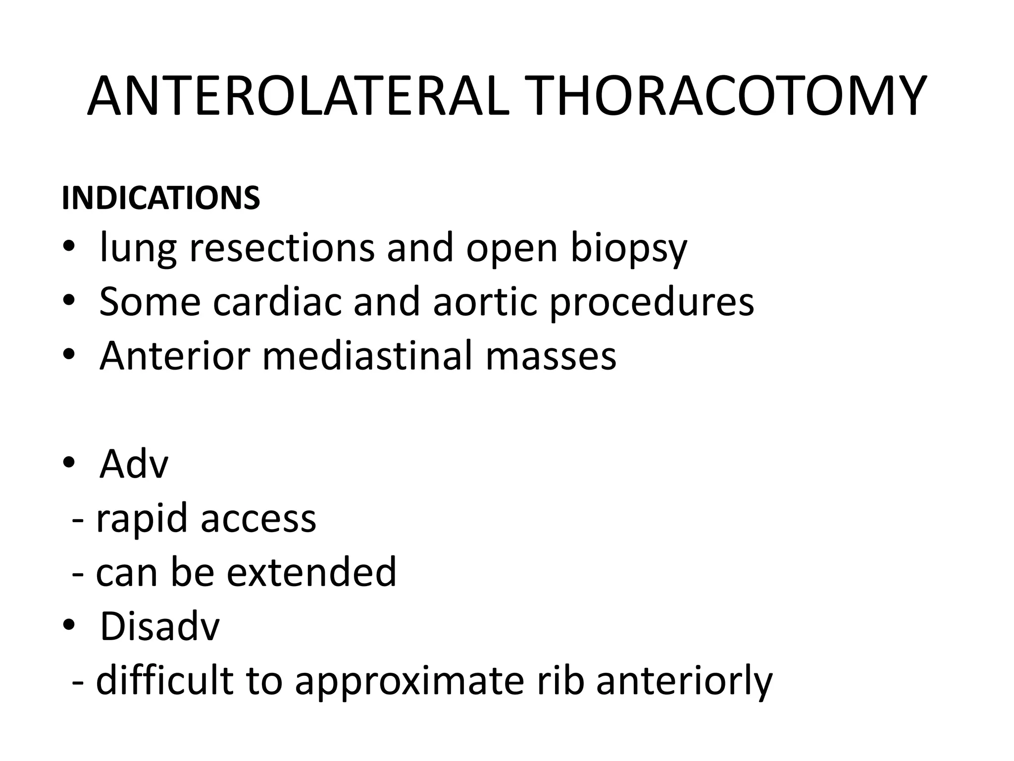 THORACIC INCISIONS a powerpoint for general surgeons | PPTX