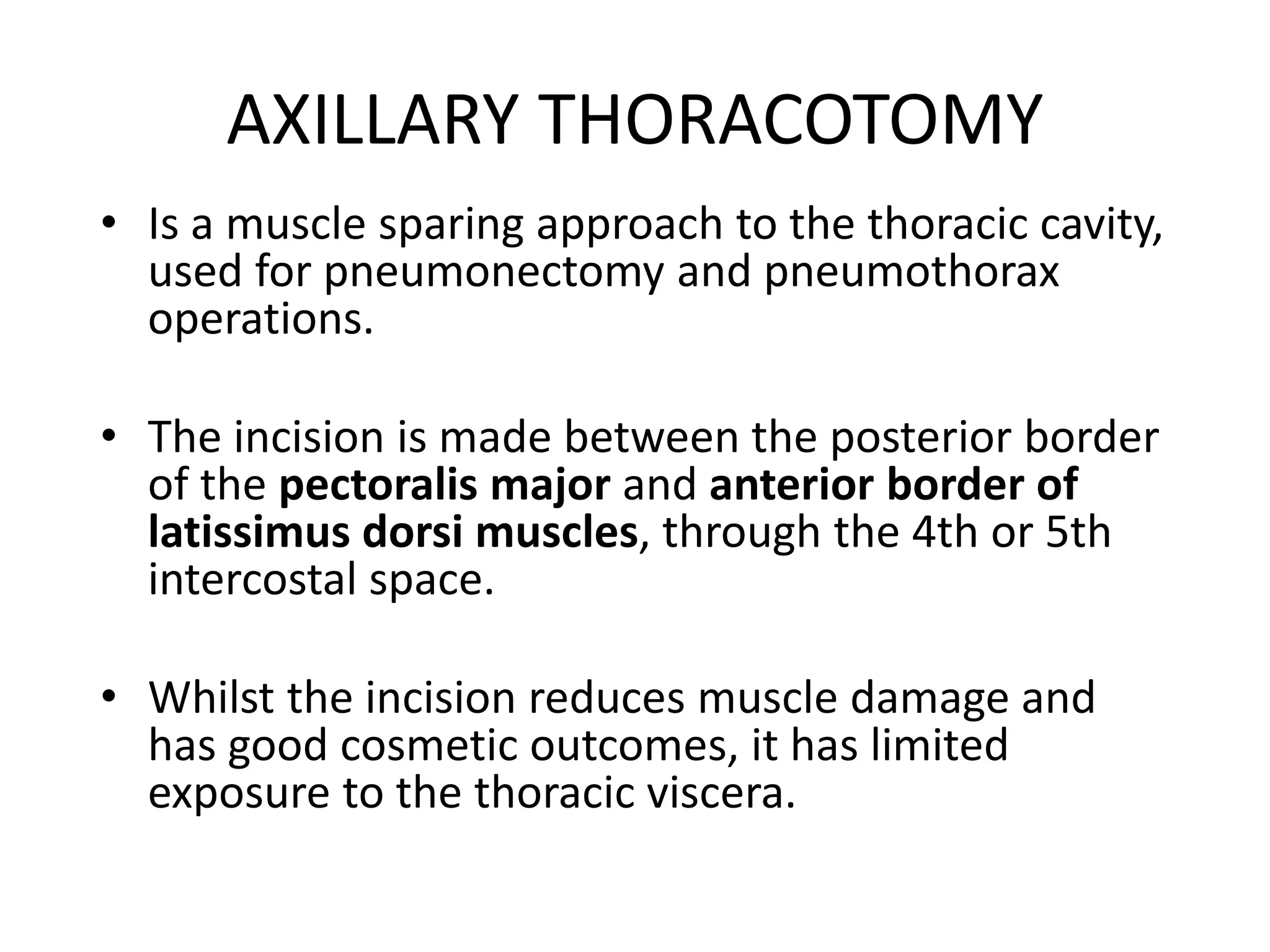 THORACIC INCISIONS a powerpoint for general surgeons | PPTX