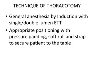 THORACIC INCISIONS a powerpoint for general surgeons | PPTX