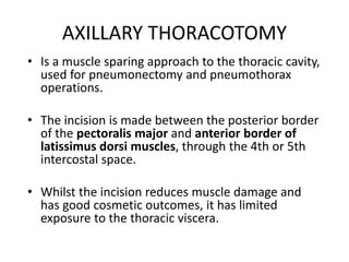 THORACIC INCISIONS a powerpoint for general surgeons | PPTX