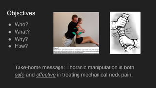 Thoracic manipulation for neck pain | PPTX