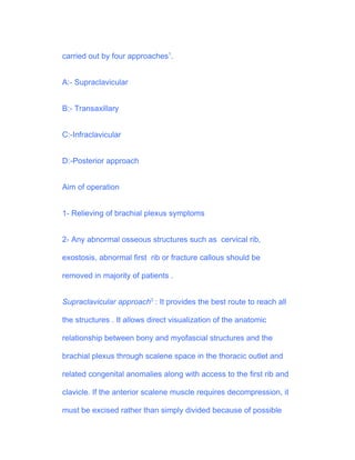 Thoracic Outlet Syndrome | DOC