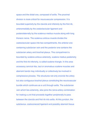 Thoracic Outlet Syndrome | DOC