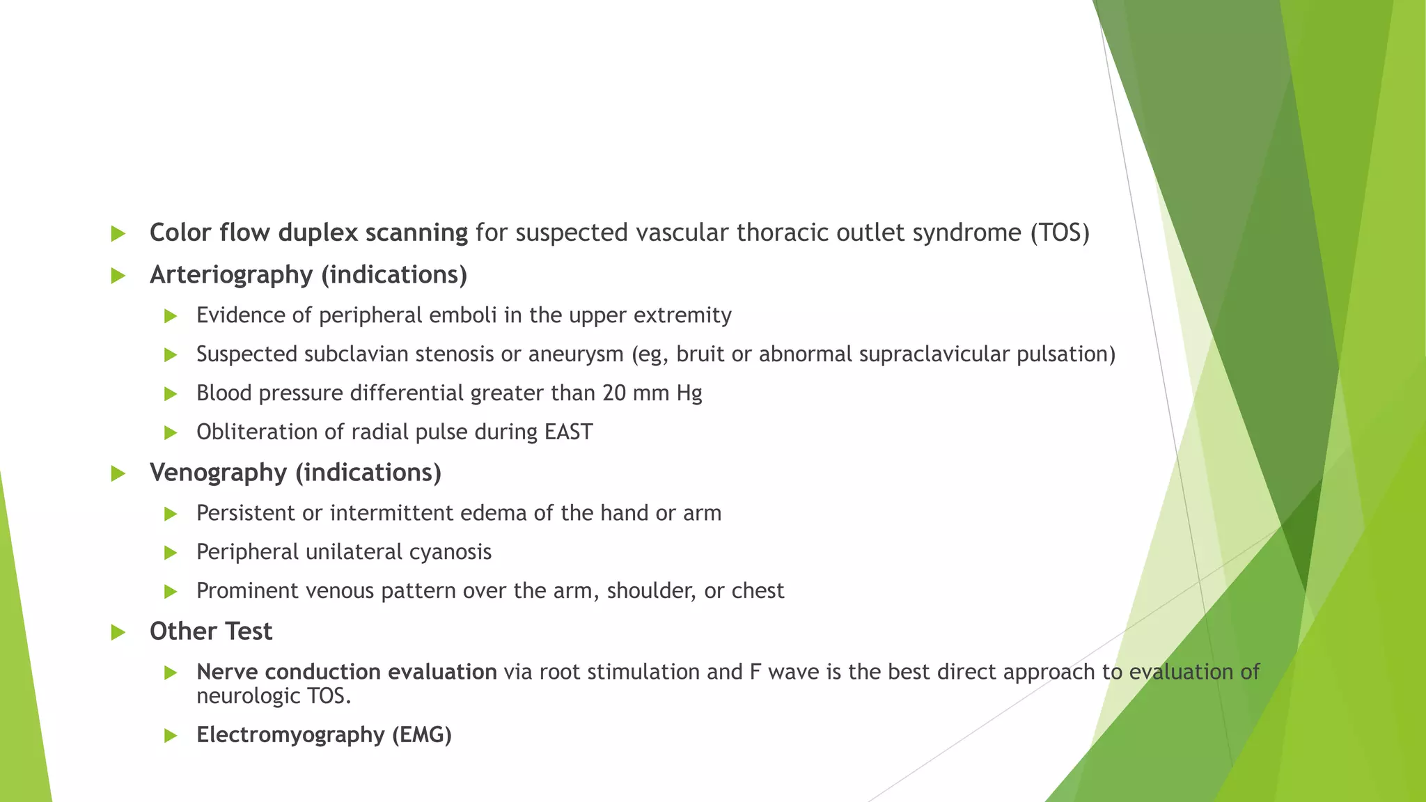 Thoracic outlet syndrome | PPTX