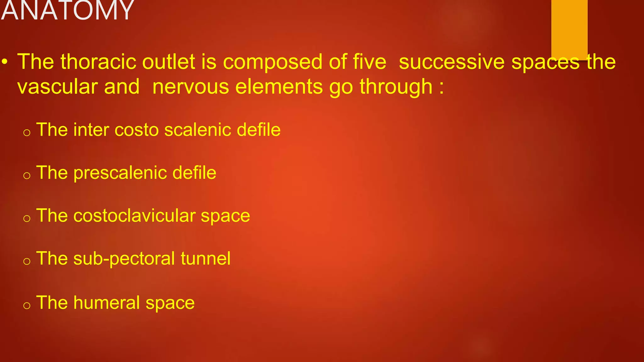 Thoracic outlet syndrome | PPTX