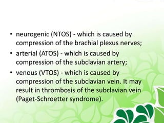 Thoracic outlet syndrome | PPT