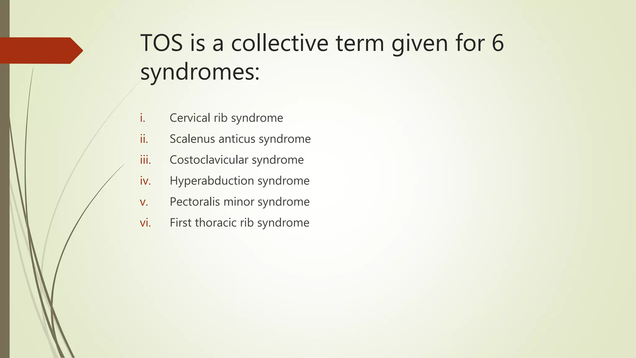 Thoracic outlet syndrome | PPTX