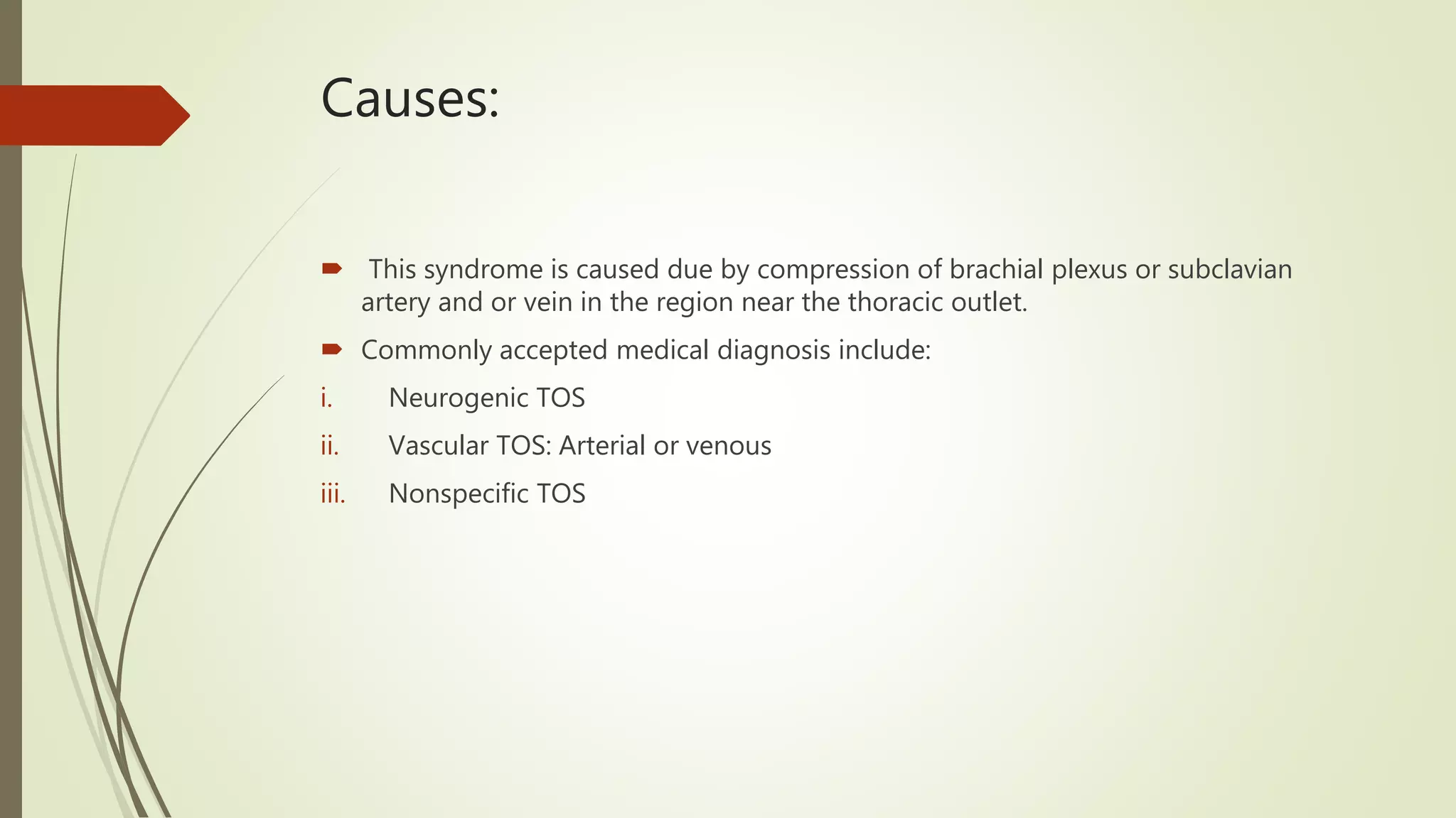 Thoracic outlet syndrome | PPTX