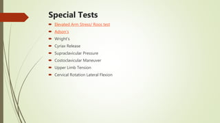 Thoracic outlet syndrome | PPTX