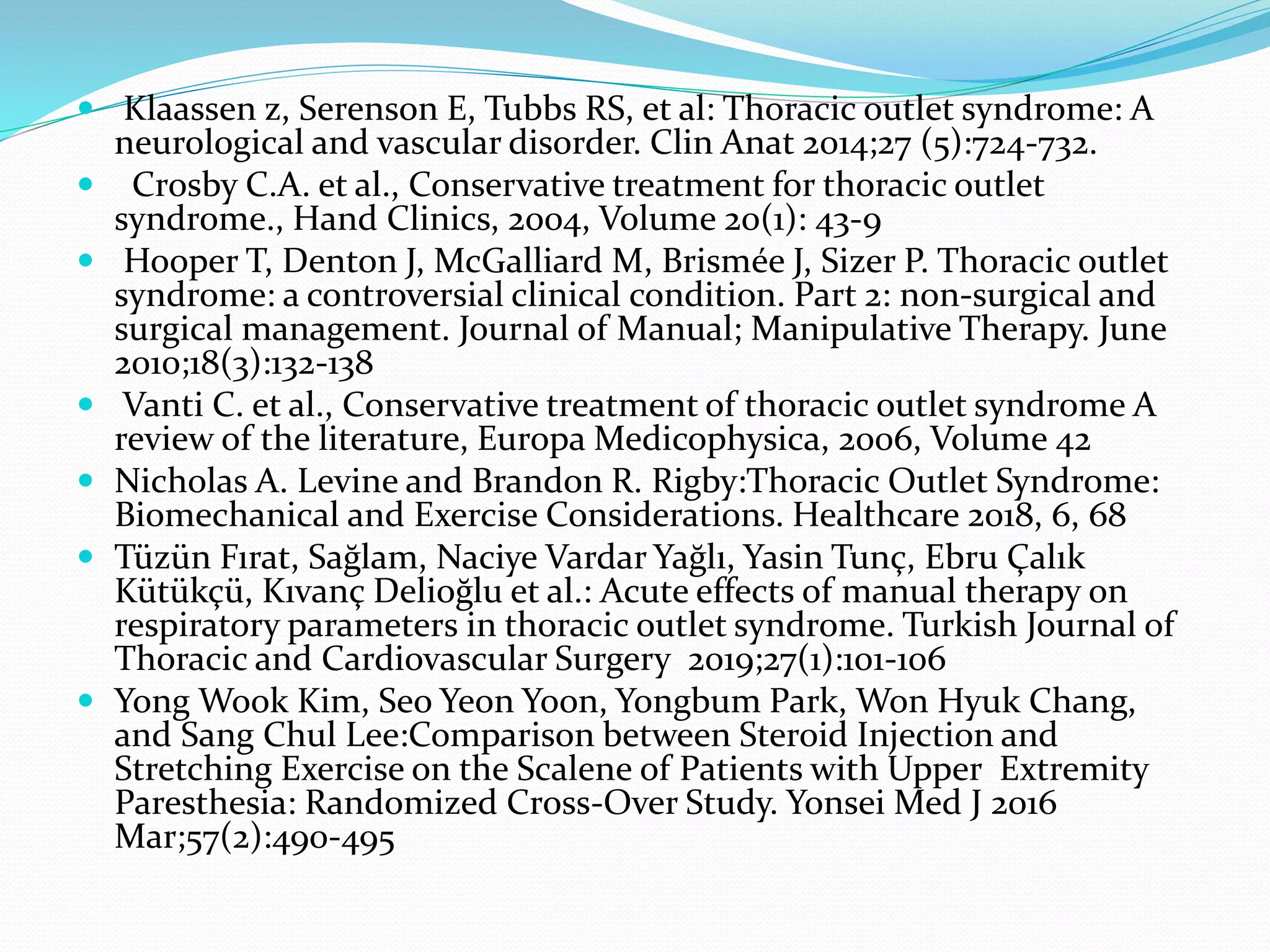 Thoracic outlet syndrome/ TOS | PPTX