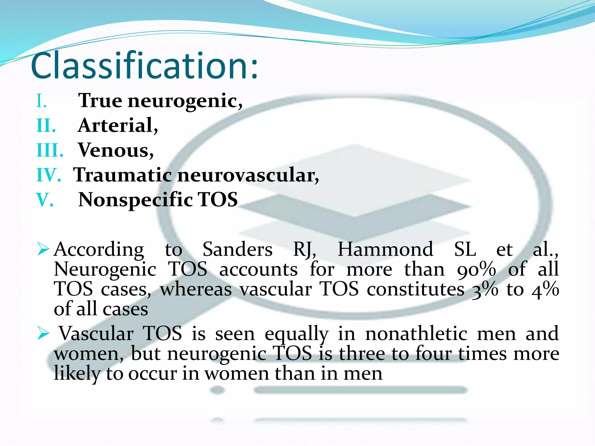 Thoracic outlet syndrome/ TOS | PPTX
