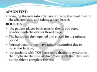Thoracic outlet syndrome/ TOS | PPTX