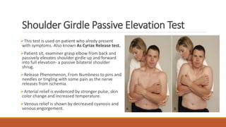 Thoracic Outlet Syndrome and Physiotherapy Management | PPTX