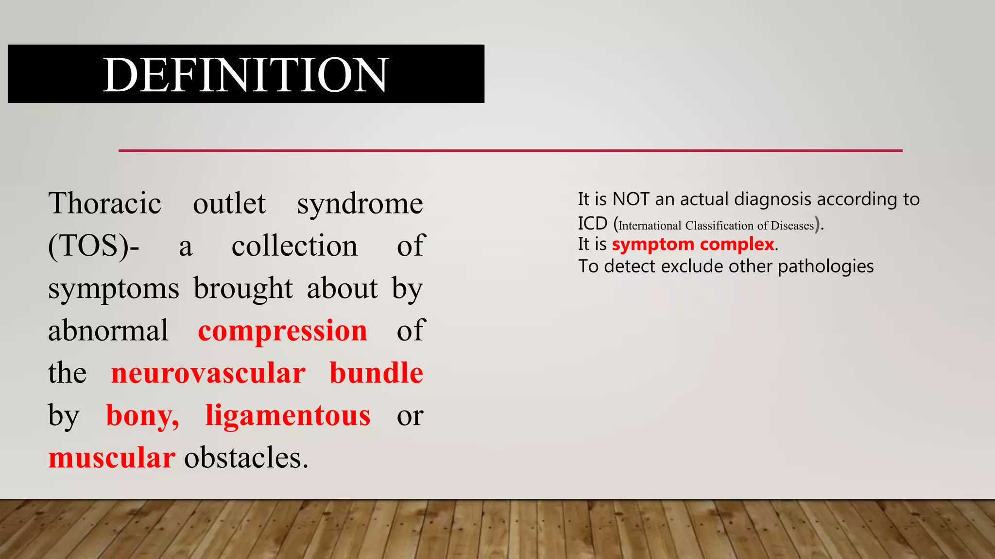 Thoracic outlet syndrome/ TOS | PPTX