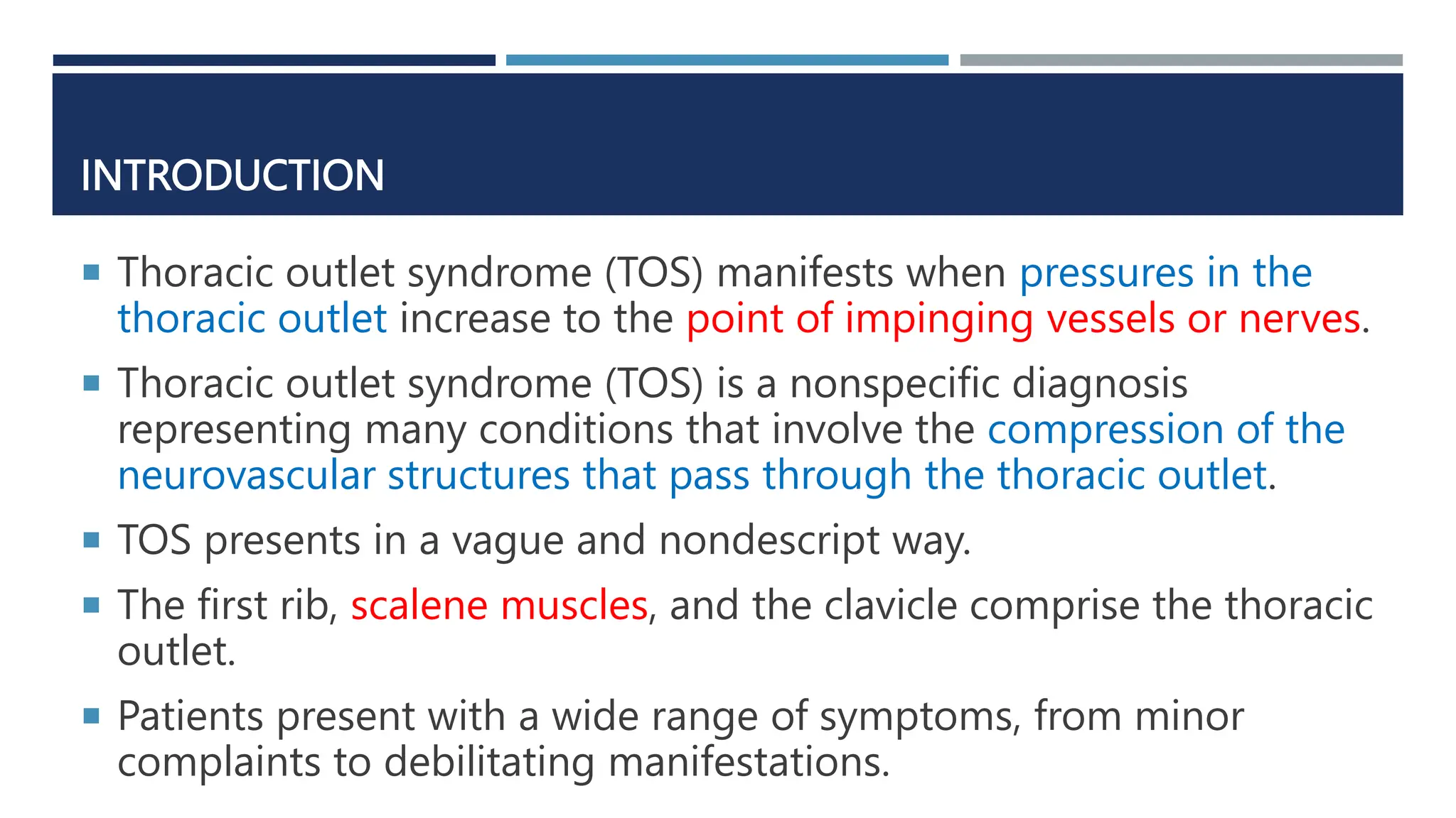 Thoracic Outlet Syndrome.pptx | Death, Injury, or Military Conflict ...