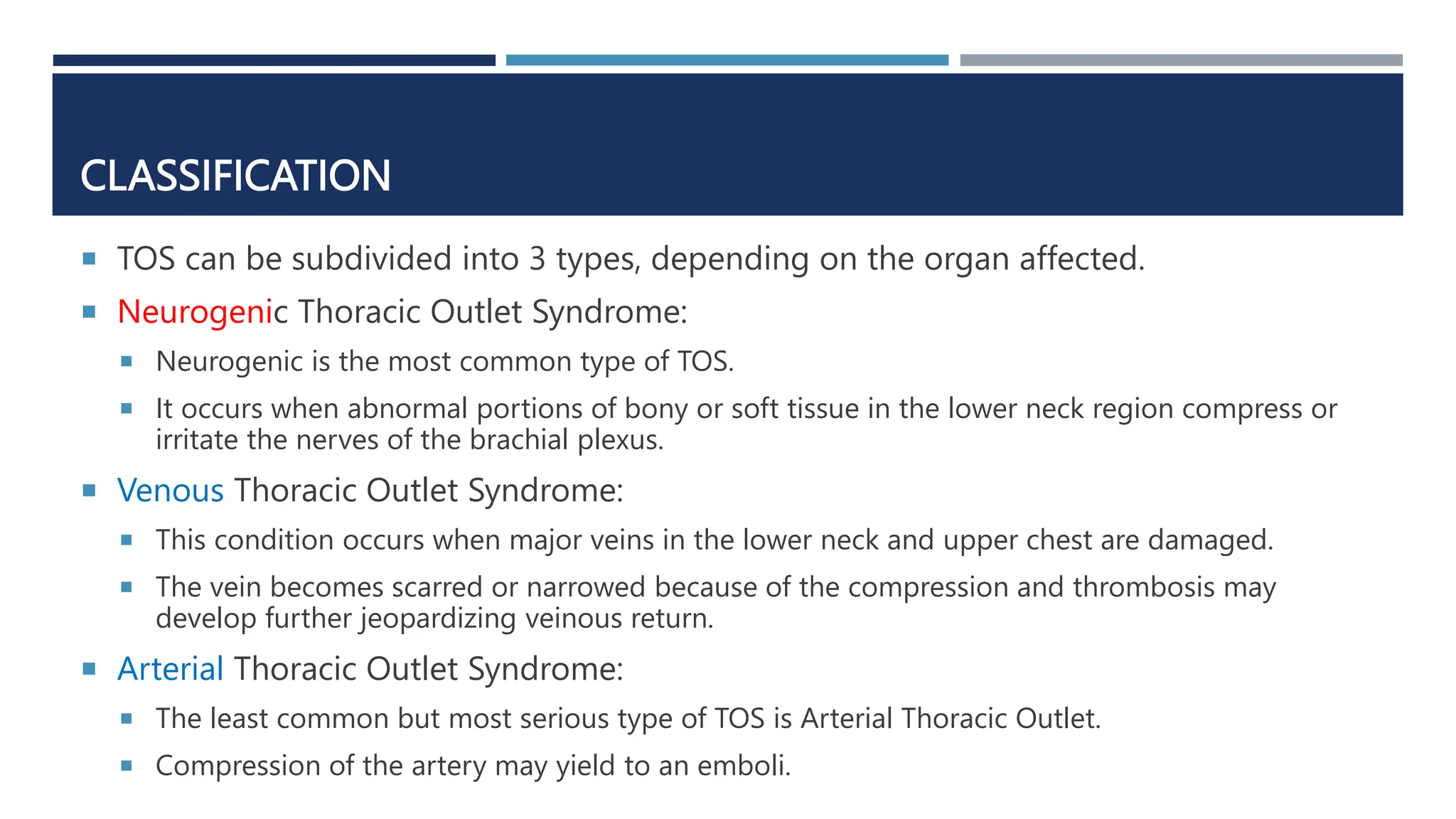 Thoracic Outlet Syndrome.pptx | Death, Injury, or Military Conflict ...