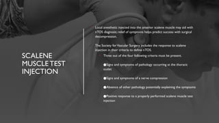 Thoracic Outlet Syndrome Review and Guidelines | PPT