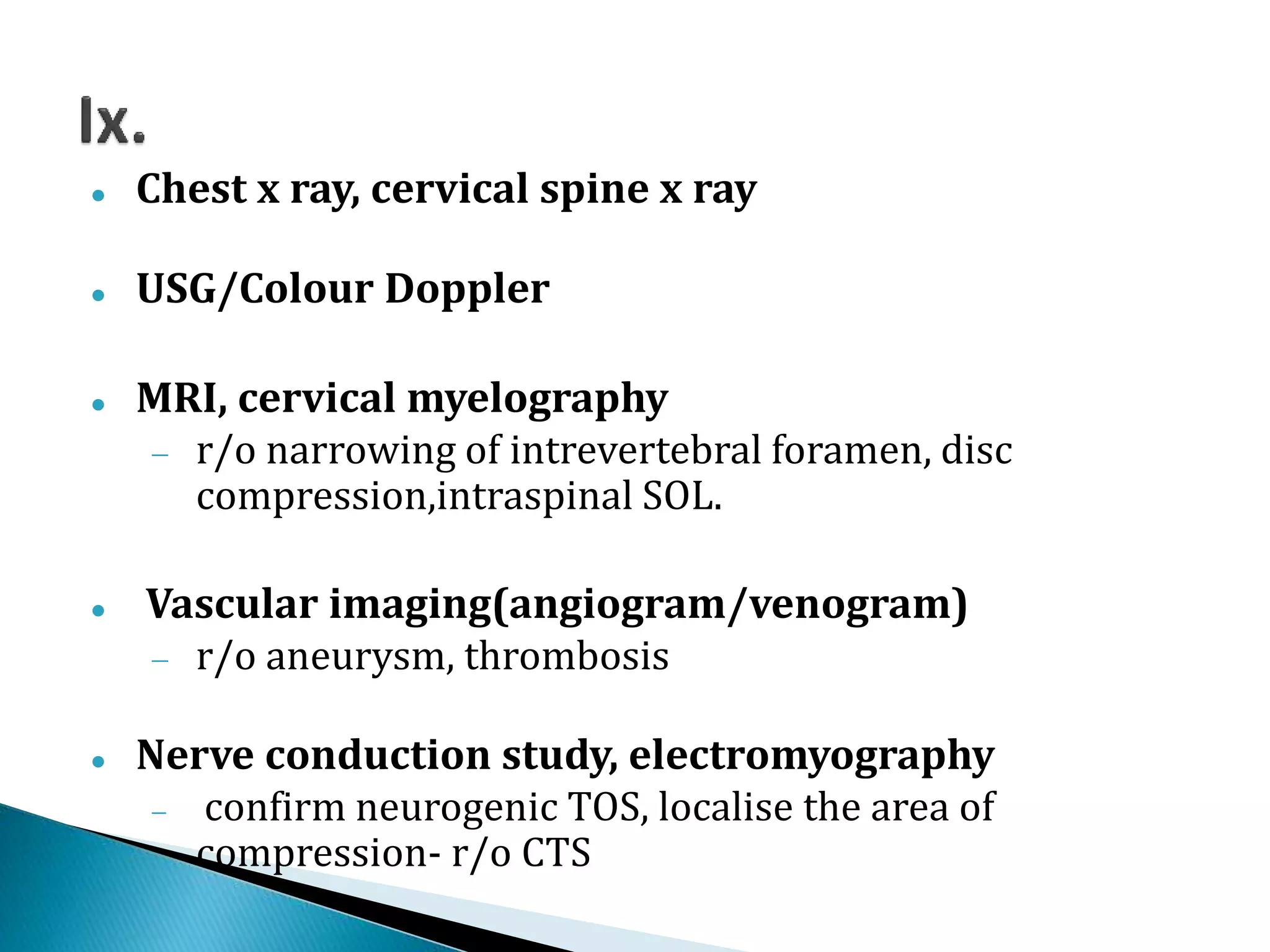 Thoracic outlet syndrome | PPTX