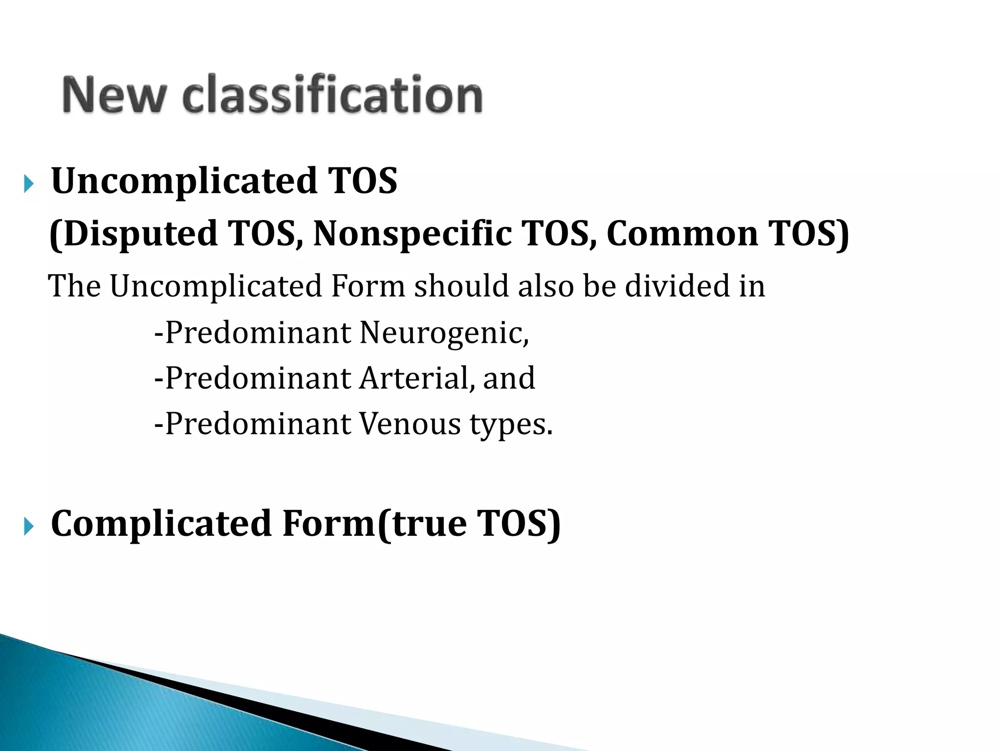 Thoracic outlet syndrome | PPTX