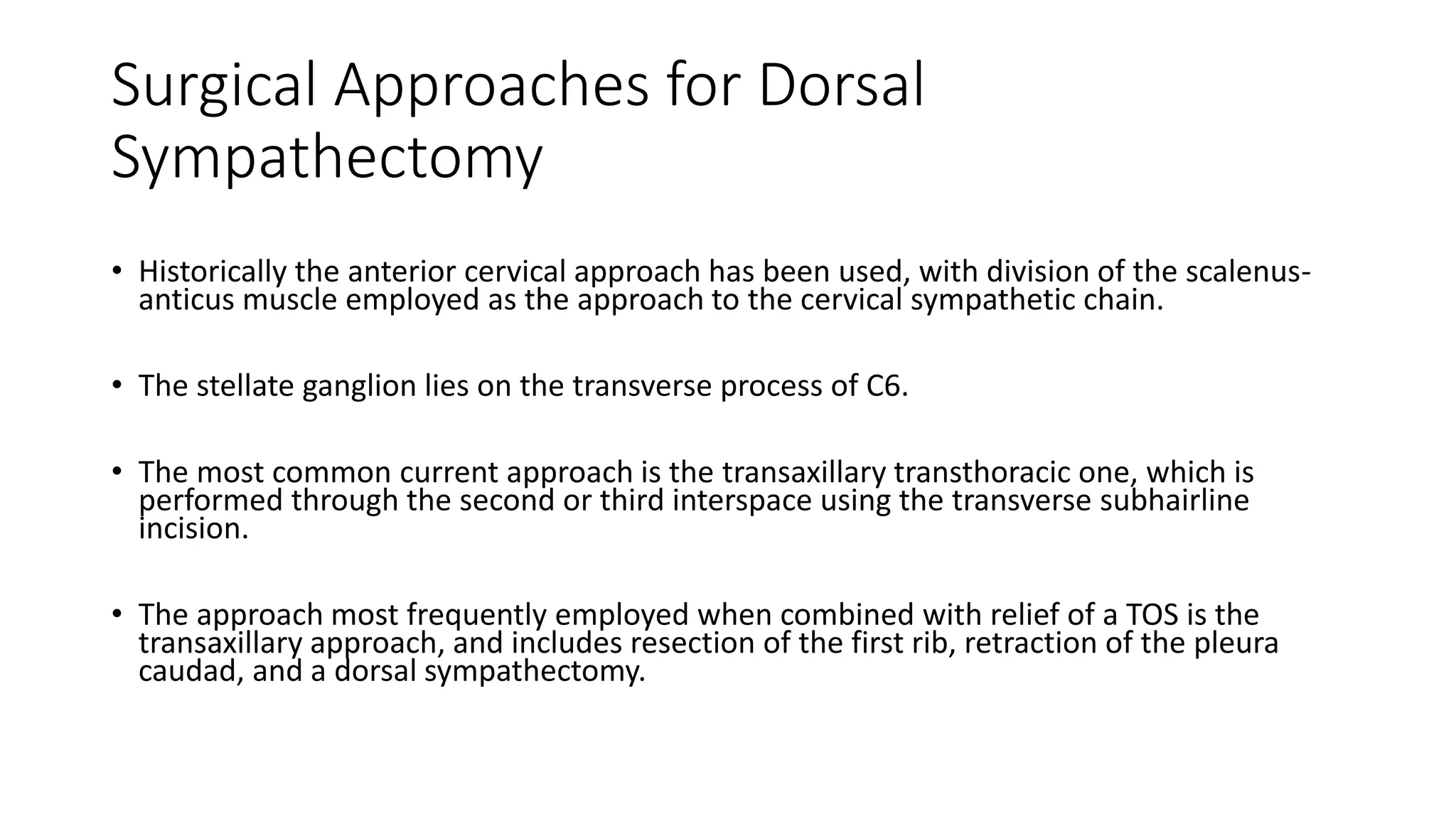 Thoracic Outlet Syndrome and Dorsal Sympathectomy.pptx