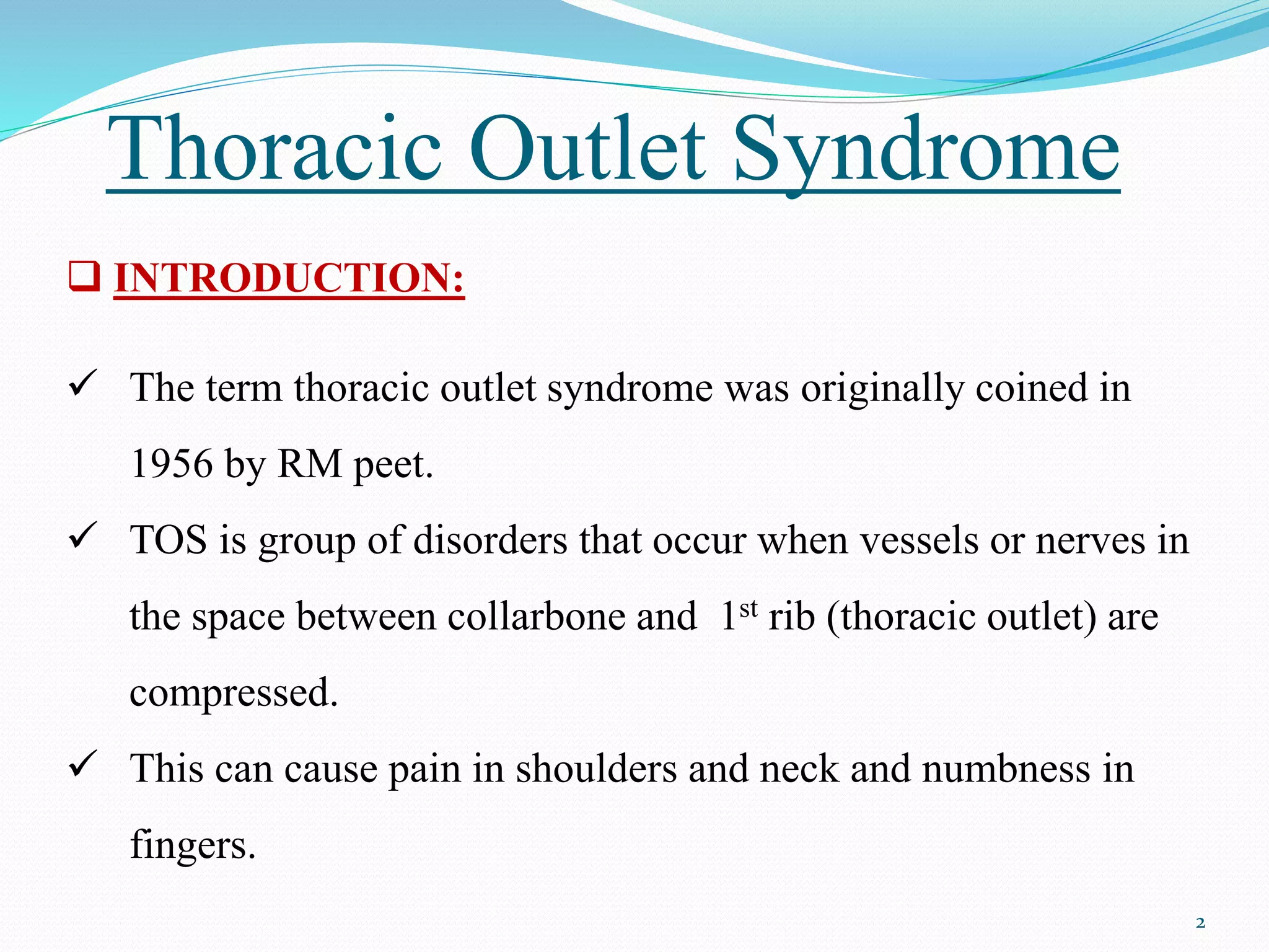 Thoracic outlet syndrome_ ayurveda approach ppt | PPTX