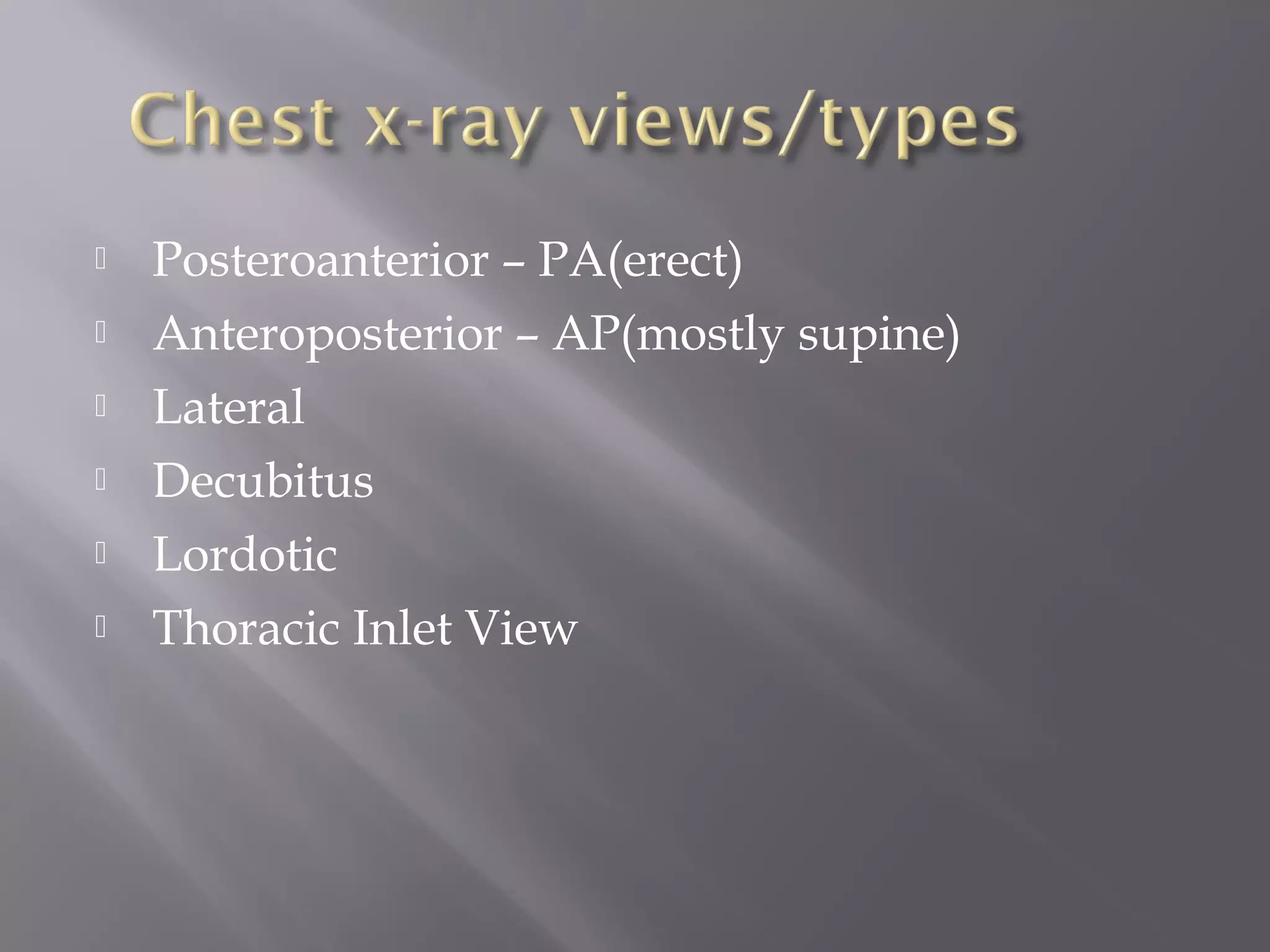 Thoracic positioning | PPT