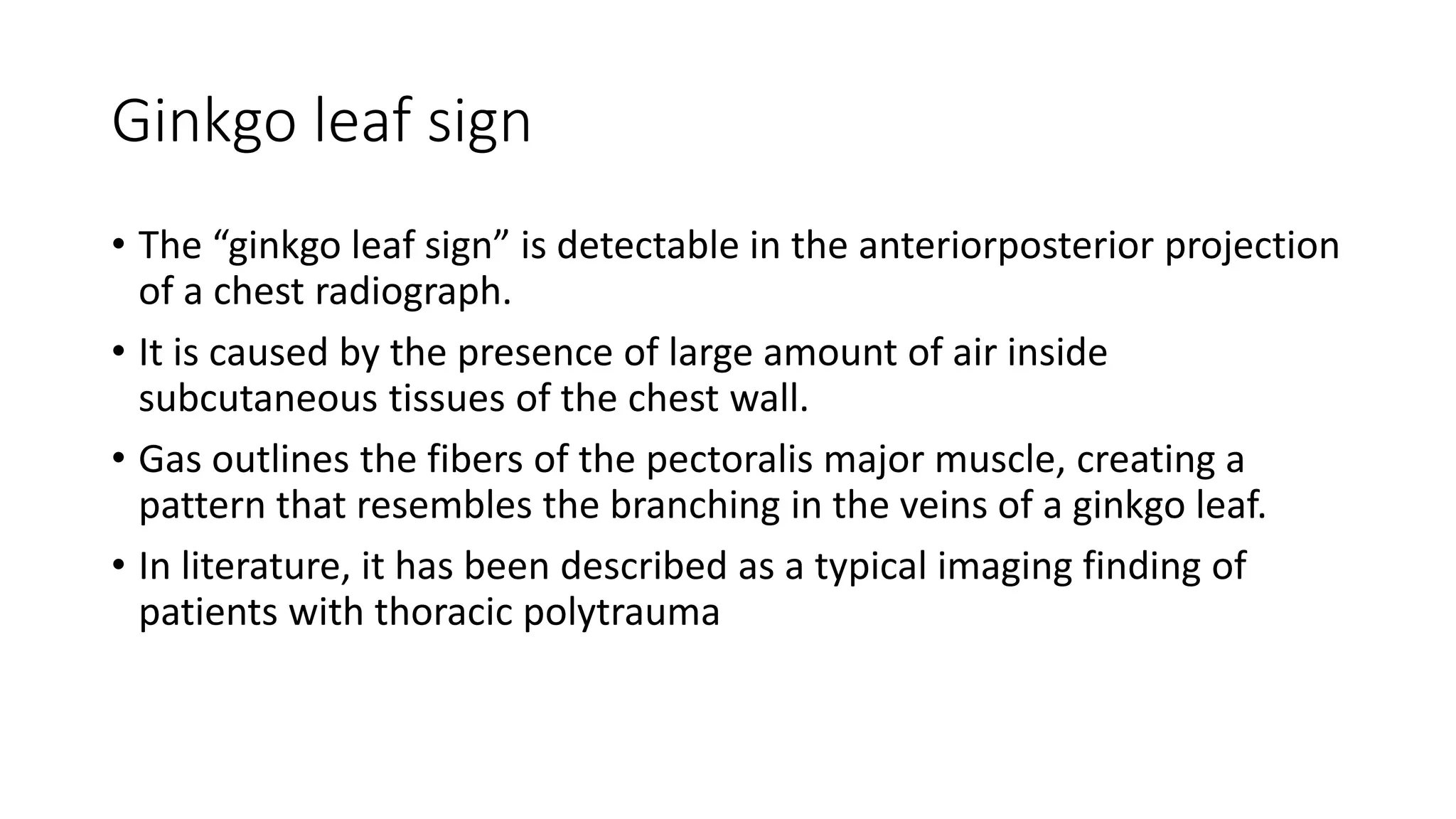 Thoracic radiological signs | PPT
