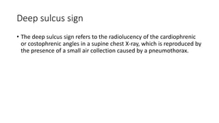 Thoracic radiological signs | PPTX