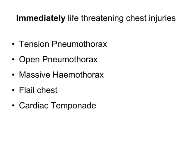 Thoracic trauma | PPT