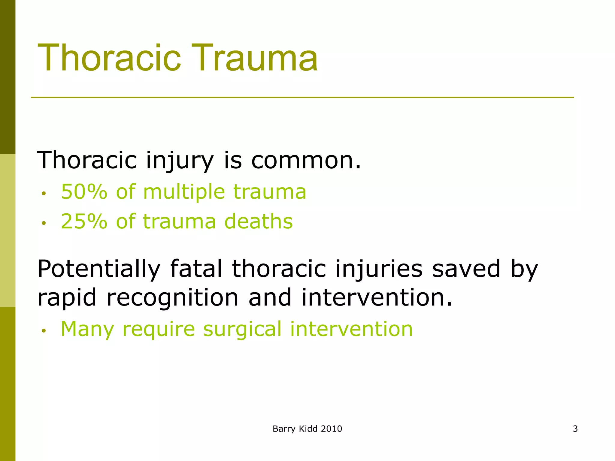 Thoracic trauma | PPT