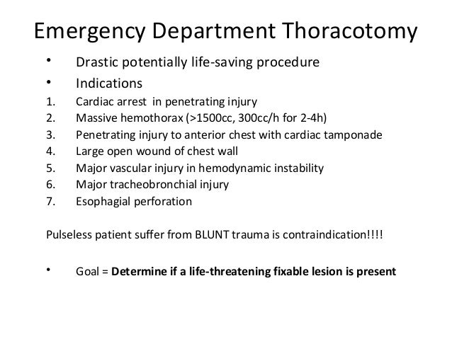 Thoracic Trauma