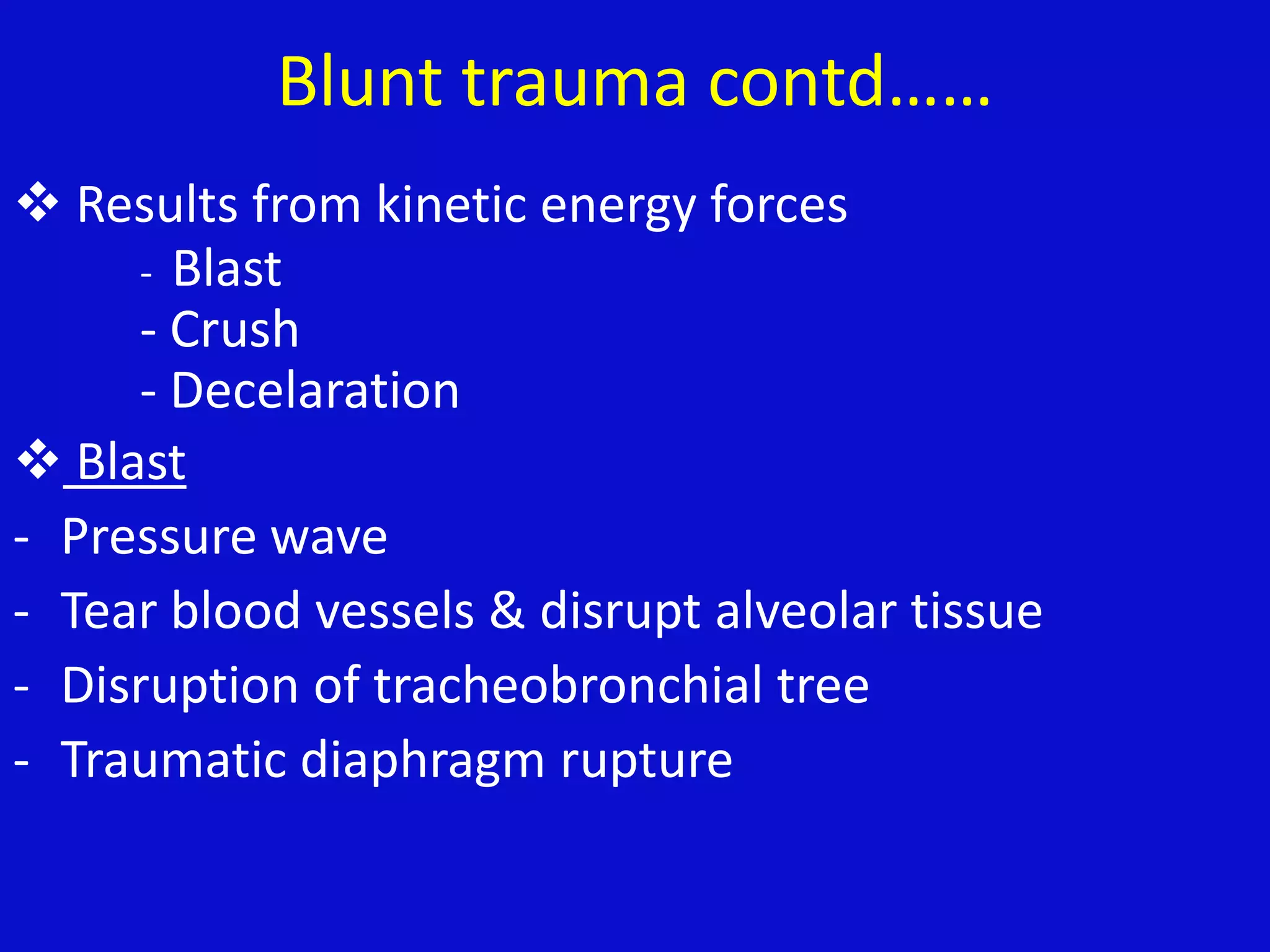 Thoracic trauma and pain management | PPTX | Death, Injury, or Military ...