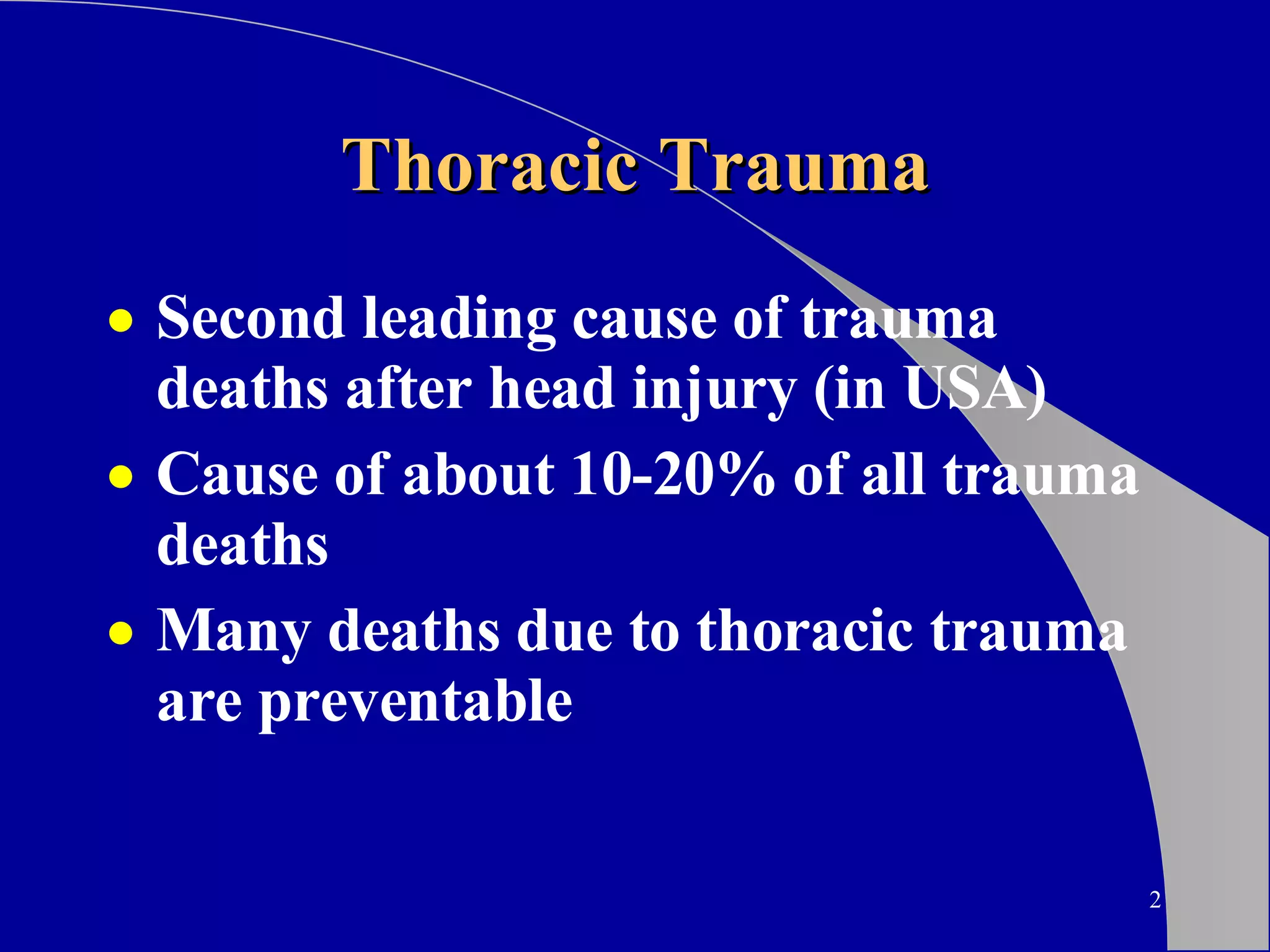 Thoracic Trauma | PPT