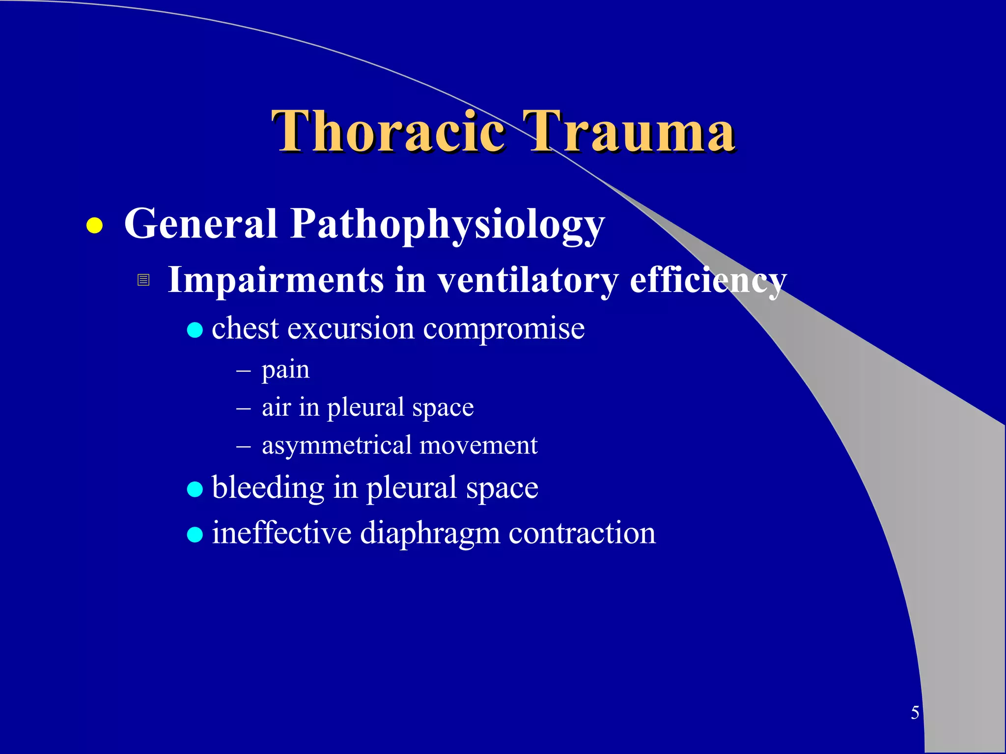 Thoracic Trauma | PPT