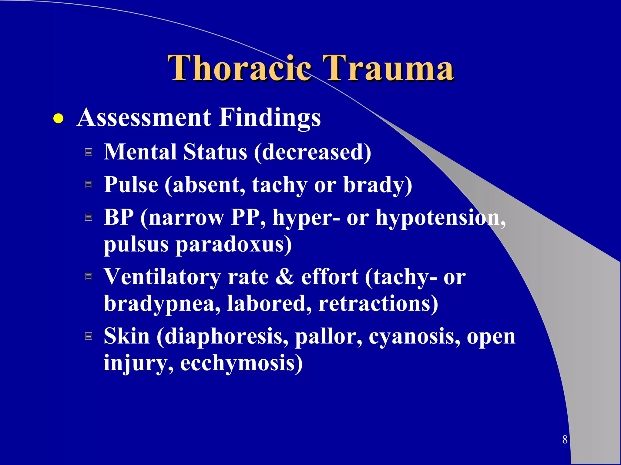 Thoracic Trauma | PPT