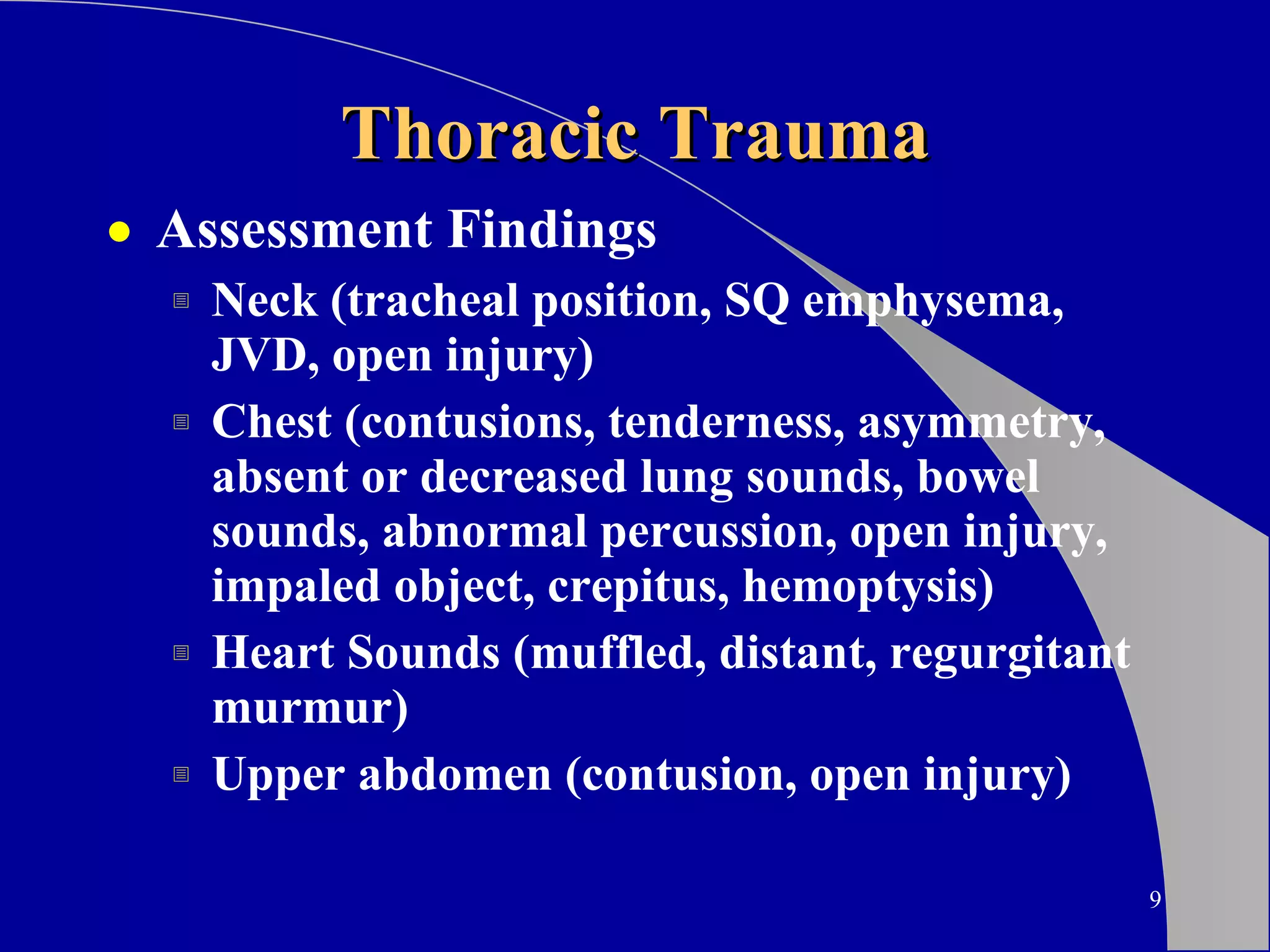 Thoracic Trauma | PPT