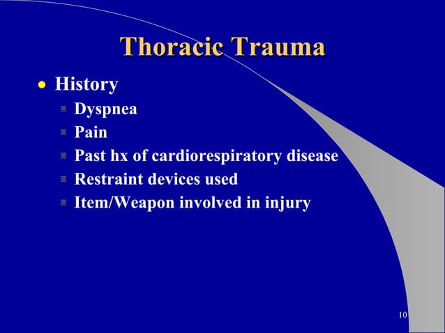 Thoracic Trauma | PPT