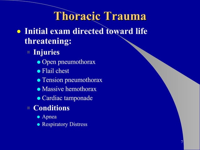 Thoracic Trauma | PPT