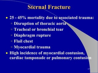 Sternal Fracture And Pulmonary Contusion