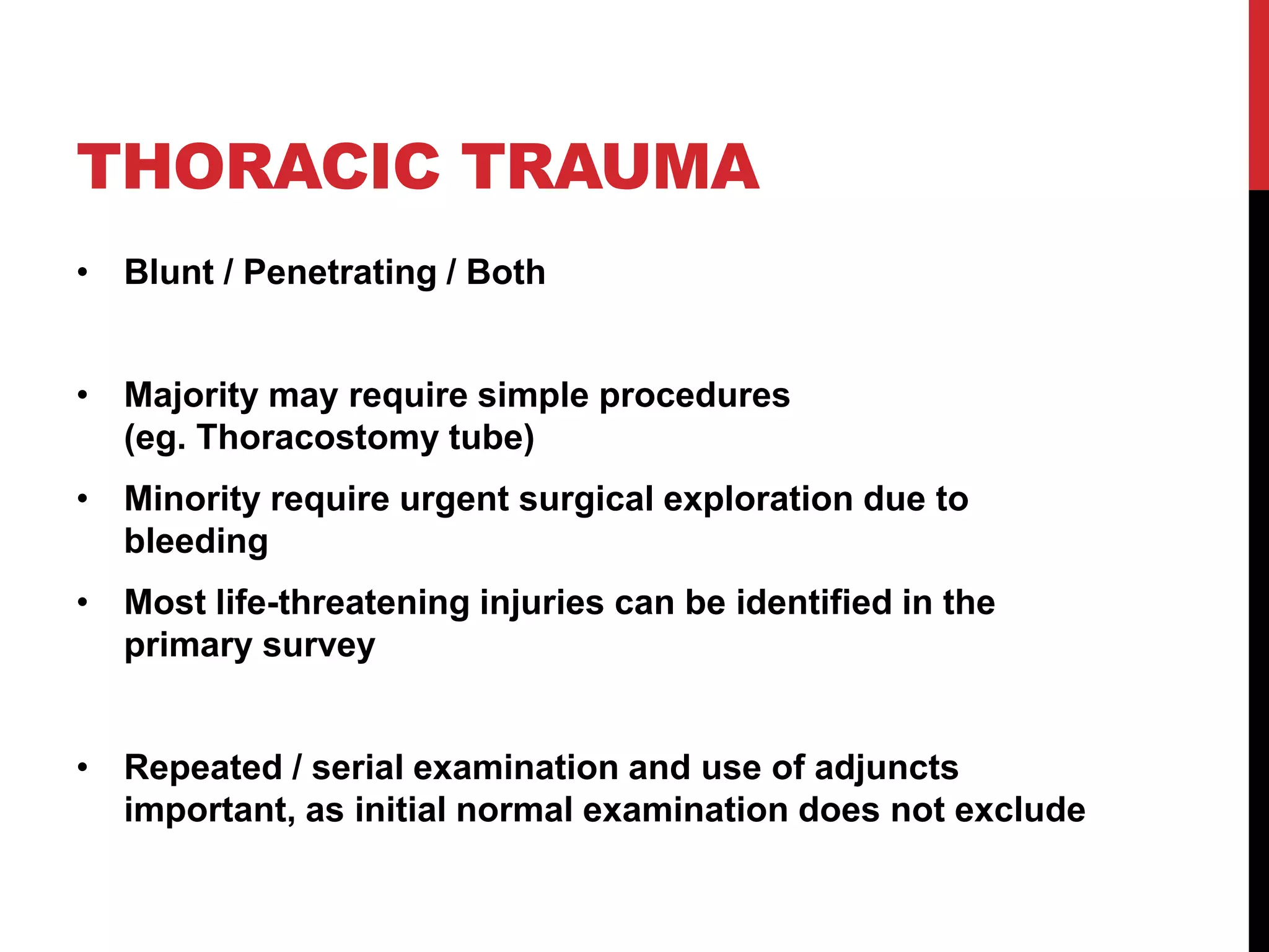 Thoracic trauma presentation | PPTX