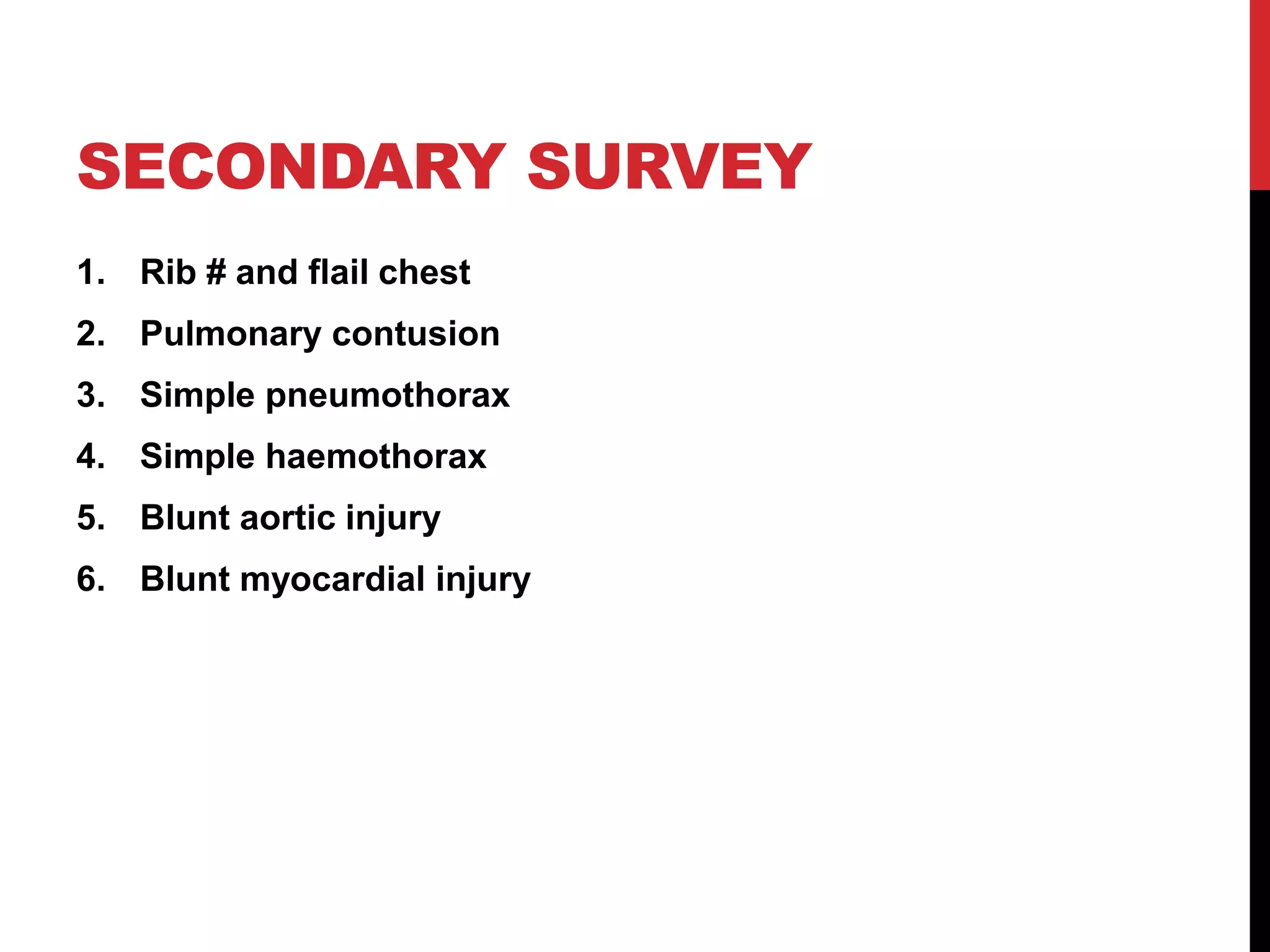 Thoracic trauma presentation | PPTX