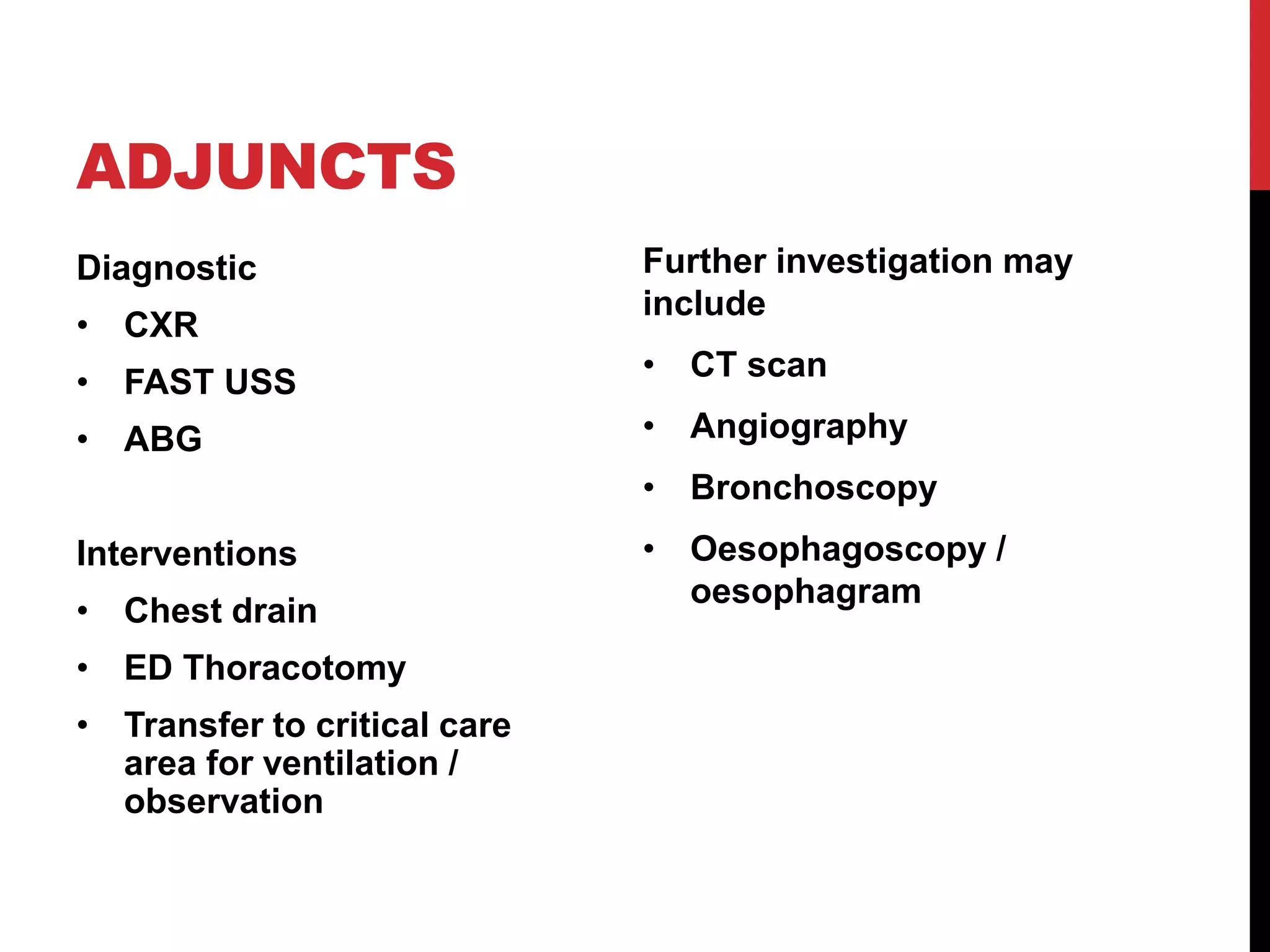Thoracic trauma presentation | PPTX