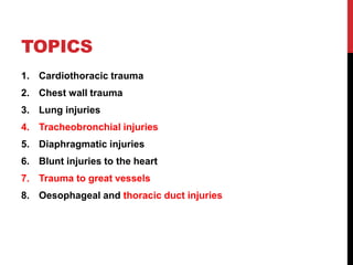 Thoracic trauma presentation | PPTX