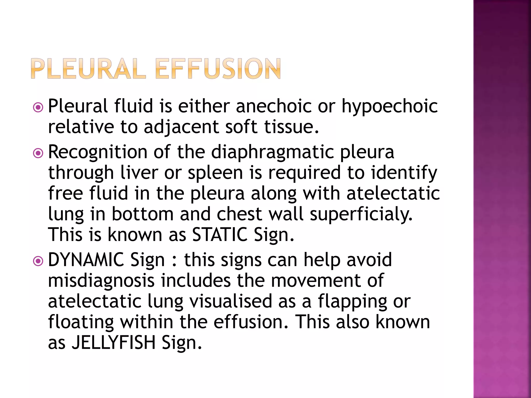 Thoracic ultrasonography ULTIMATE | PPTX
